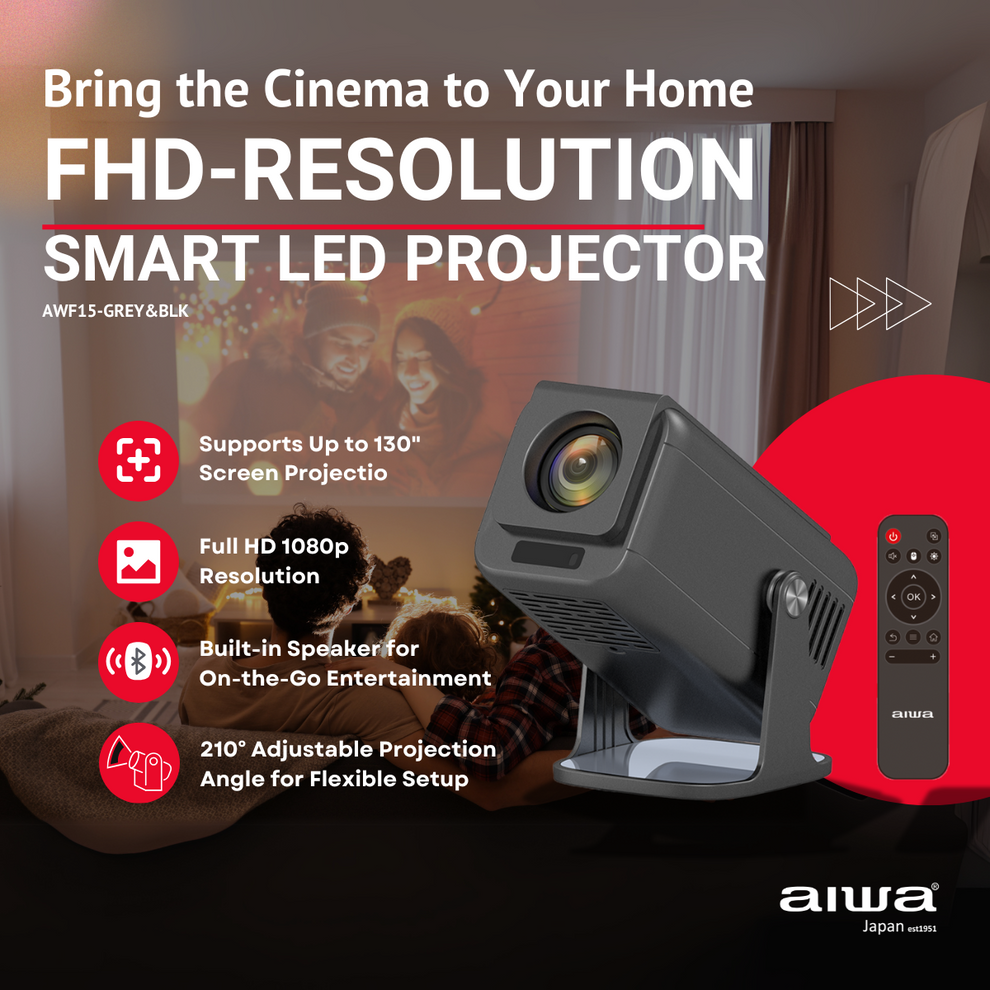 FHD Smart LED Projector | Full HD 1080p, 300 Lumens, WiFi, Bluetooth ...