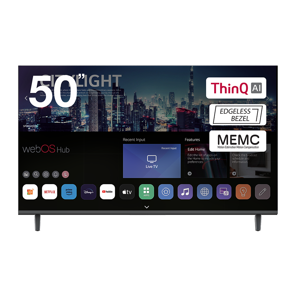 AIWA 50” UHD Smart TV with webOS Hub – Smart Streaming TV with ThinQ A ...